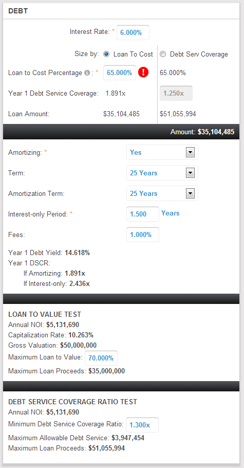 Debt Sizing / Senior Acquisition Loan Sizing – Valuate Support